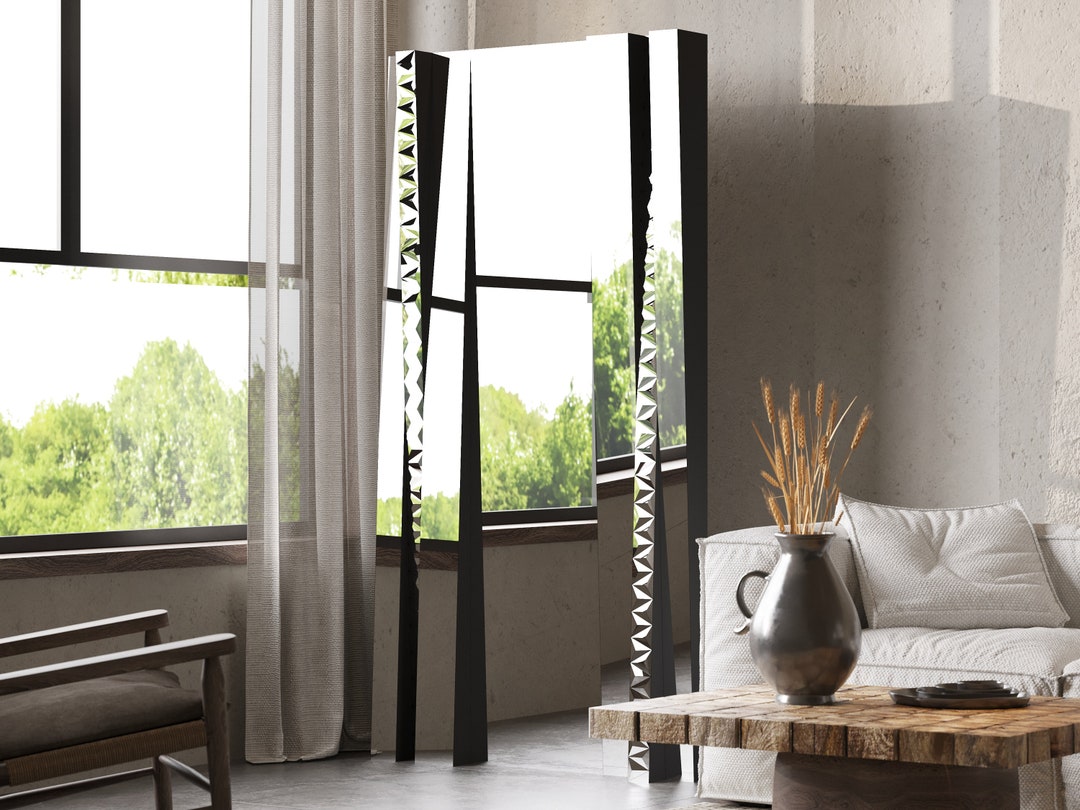 Unique Designer Full Length Floor Mirror, Modern Aesthetic Statement ...