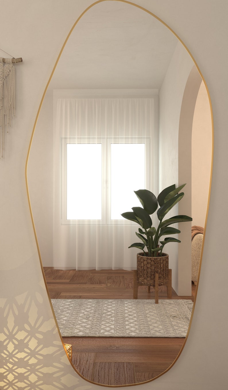 Asymmetrical Mirror, Vanity Mirror, Irregular Mirror, Entryway Mirror ...