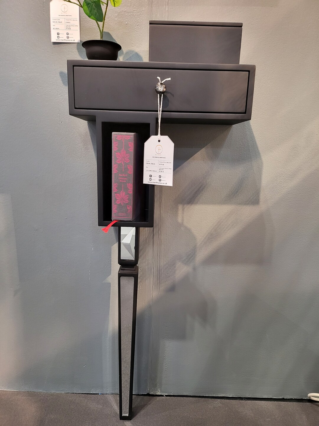 Console Table Single One Leg Artisan Furniture Slim Narrow - Etsy