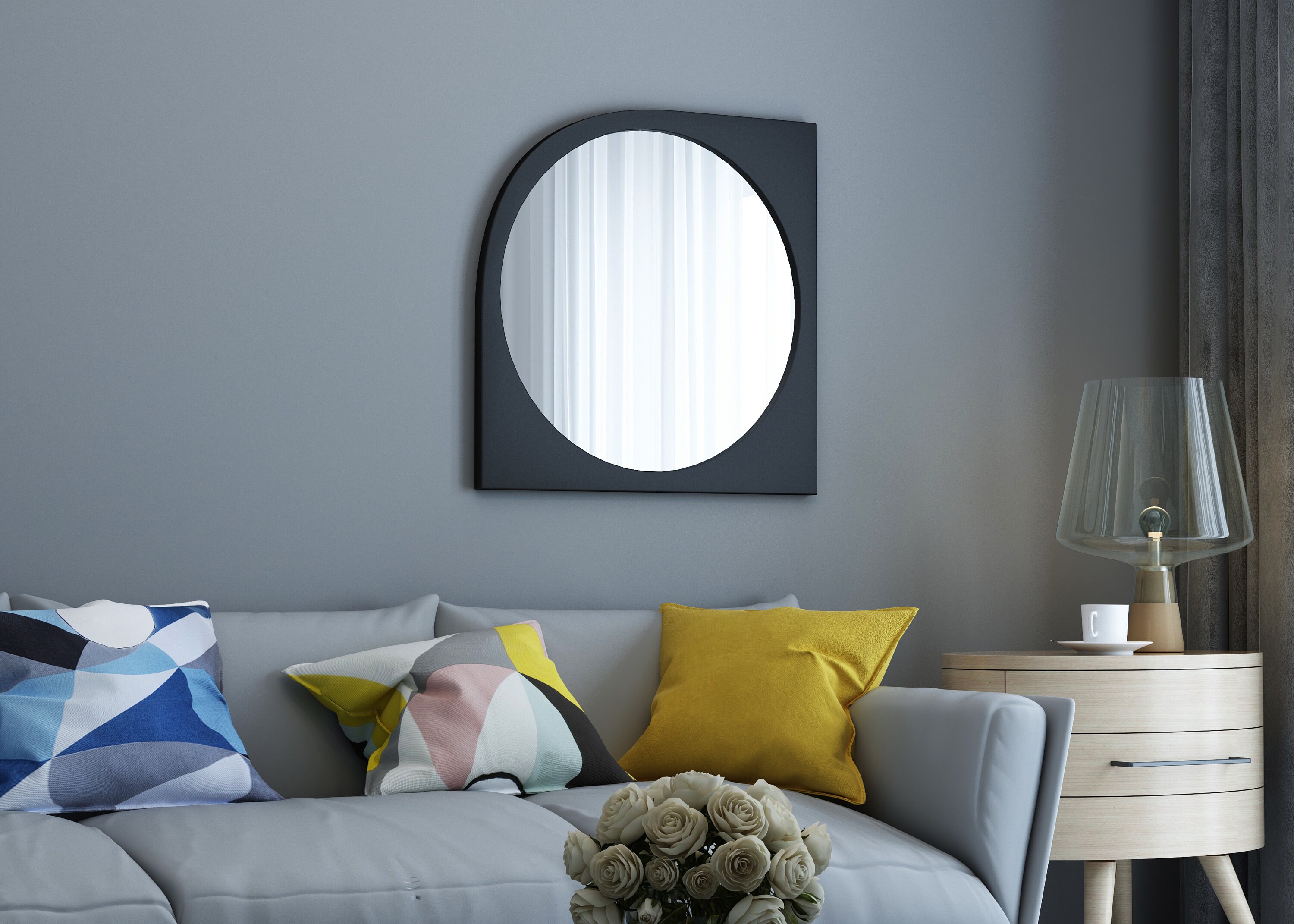 Asymmetrical Mirror, Irregular Mirror, Small Wall Mirror, Vanity Mirror ...