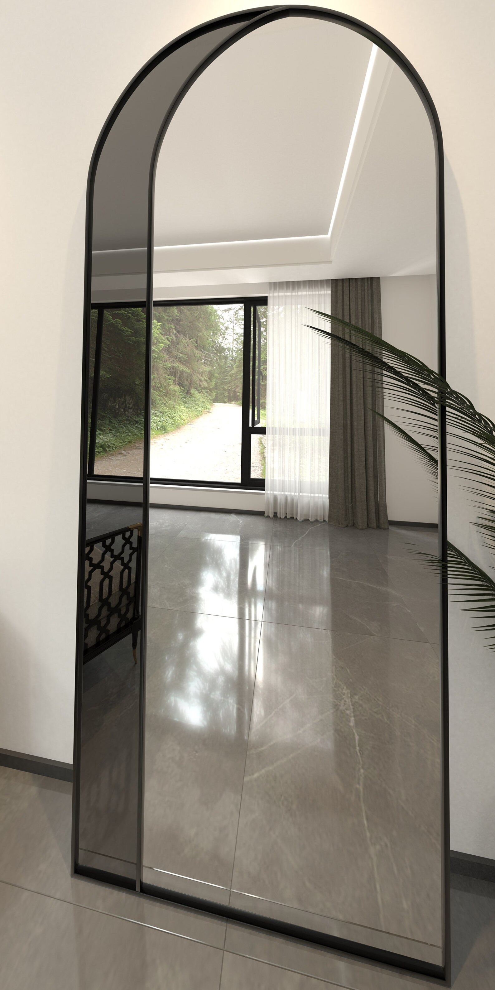 Asymmetrical Mirror, Arched Mirror, Full Length Mirror, Floor Mirror ...