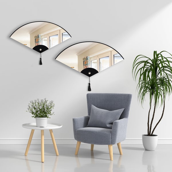 Fan Shaped Mirror - Etsy UK