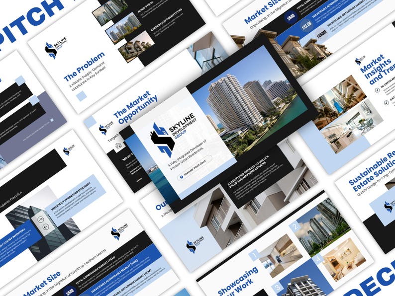 Real Estate Pitch Deck Template Canva | Property Investor Presentation ...