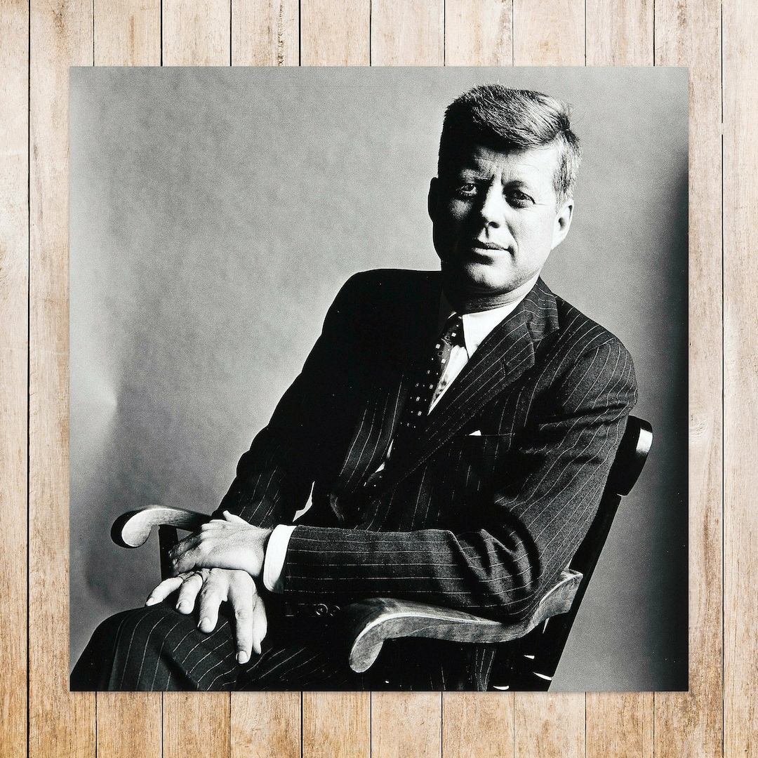 John K. Kennedy Print Photo of JFK JFK Canvas - Etsy