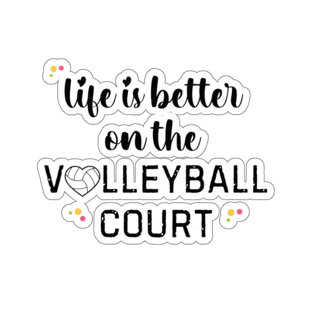 Volleyball Sticker, Volleyball Gift, Sports Sticker, Volleyball ...