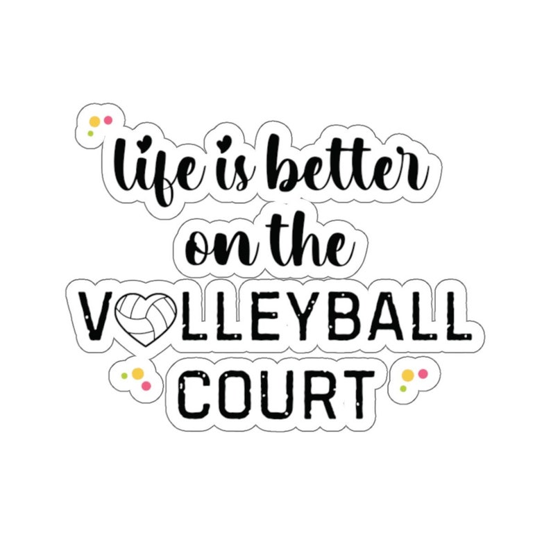 Volleyball Sticker, Volleyball Gift, Sports Sticker, Volleyball ...