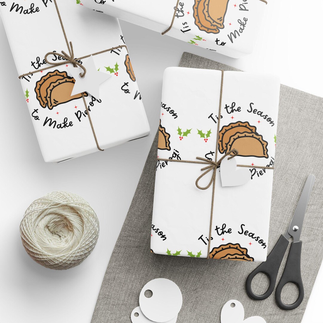 Pierogi Wrapping Paper, Pierogi Christmas, Wrap, Pierogi Paper, Pierogi ...