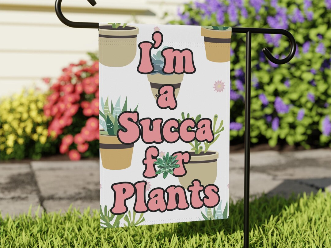 Plant Yard Flag, Succulents, Cactus Yard Flag, Summer Yard Flag, Flower ...