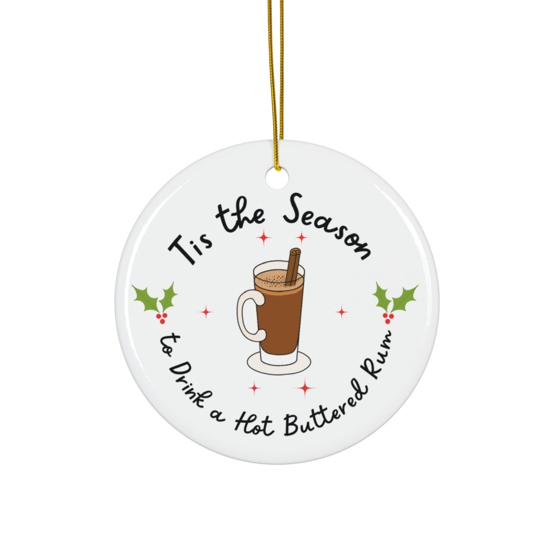 Tis the Season to Drink a Hot Buttered Rum Ornament, Buttered Rum ...