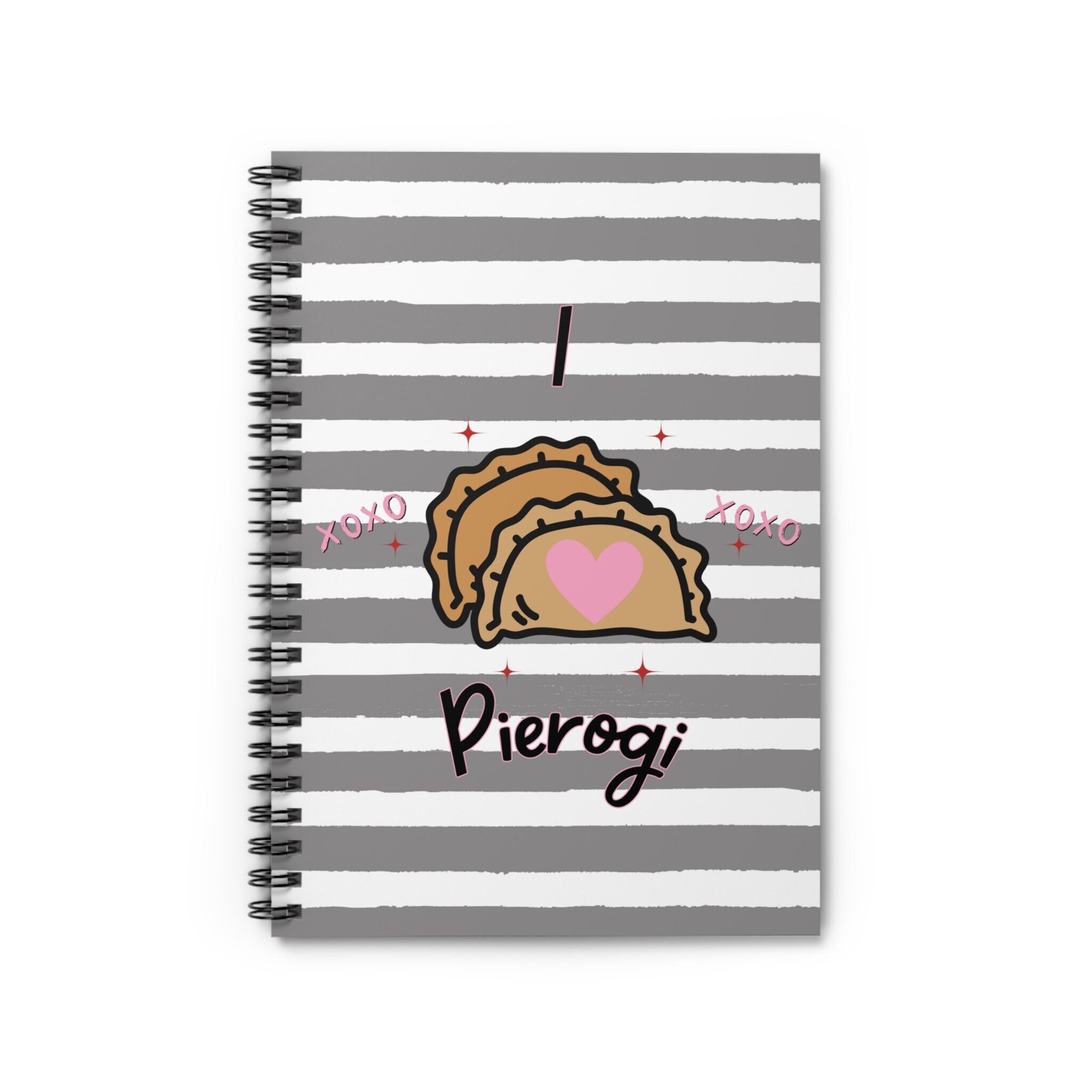 Pierogi Notebook, Heart Notebook, Pierogi Spiral Notebook, Pierogi Love ...