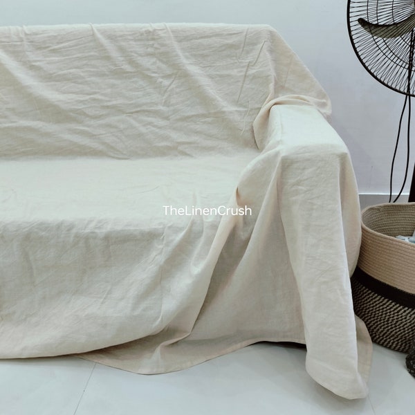 Linen Couch Cover - Etsy