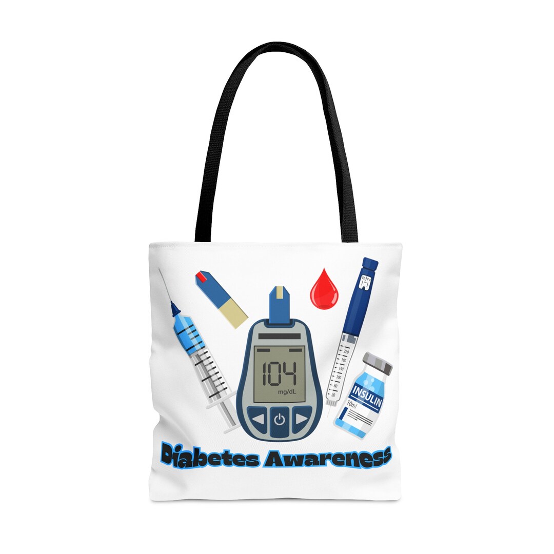 Diabetes Tote Bag Motivational, Support Diabetes Pancreas Cancer ...