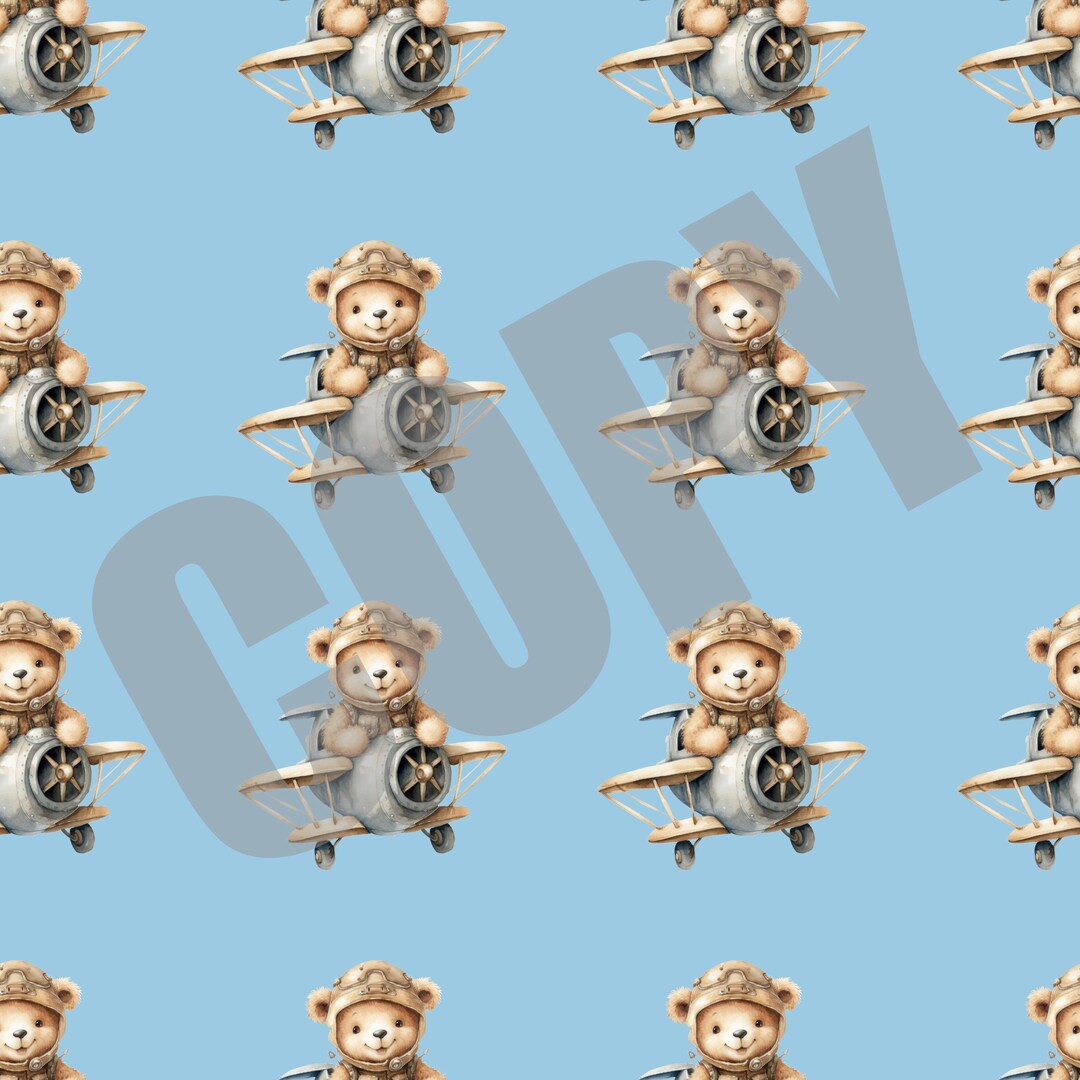 Bear Digital Paper, Bear Seamless Pattern, Bear With Coffee, Bear With ...