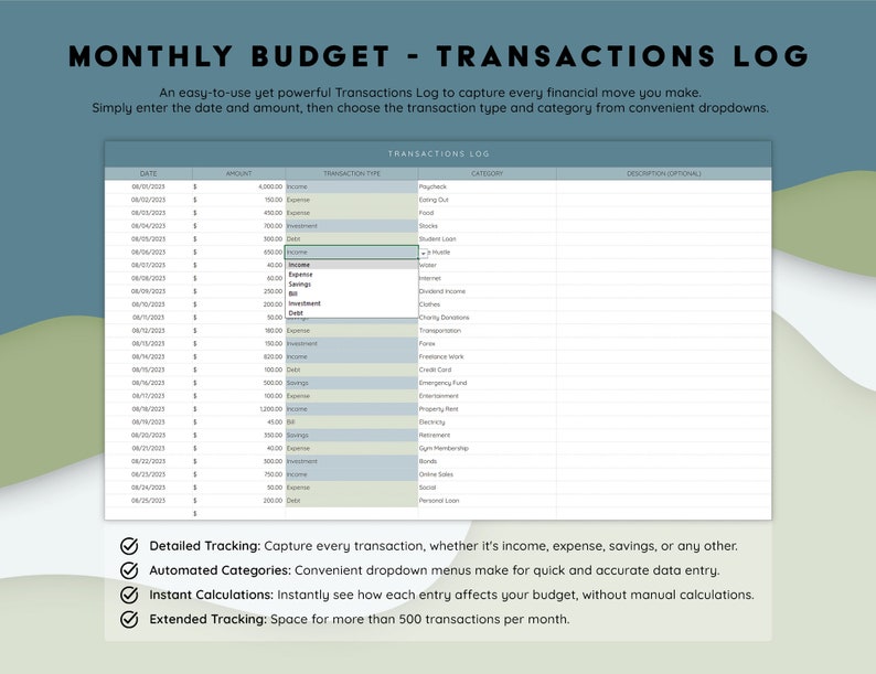 Monthly Budget Mastery Template | EXCEL & GOOGLE Sheets, Income and ...