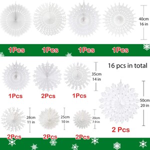 Snowflake Hanging Decor White Paper Snowflakes for Frozen Birthday ...