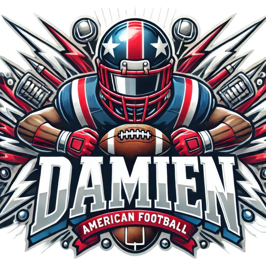 Personalized Football Name, Custom Football Text, Personalized Football ...