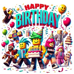 Roblox Happy Birthday, Roblox PNG, Roblox SVG, Roblox Clipart, Roblox ...