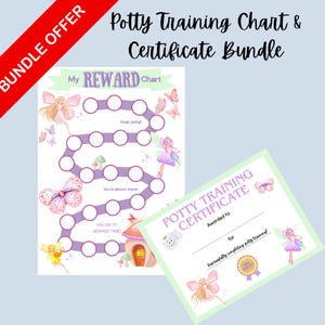 Fairy Potty Training Chart & Certificate: Magical Reward Tracker ...
