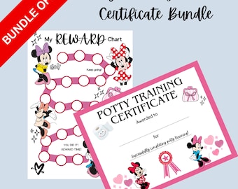 Girly Mouse Potty Training Chart & Certificate: Toddler Reward (digital ...