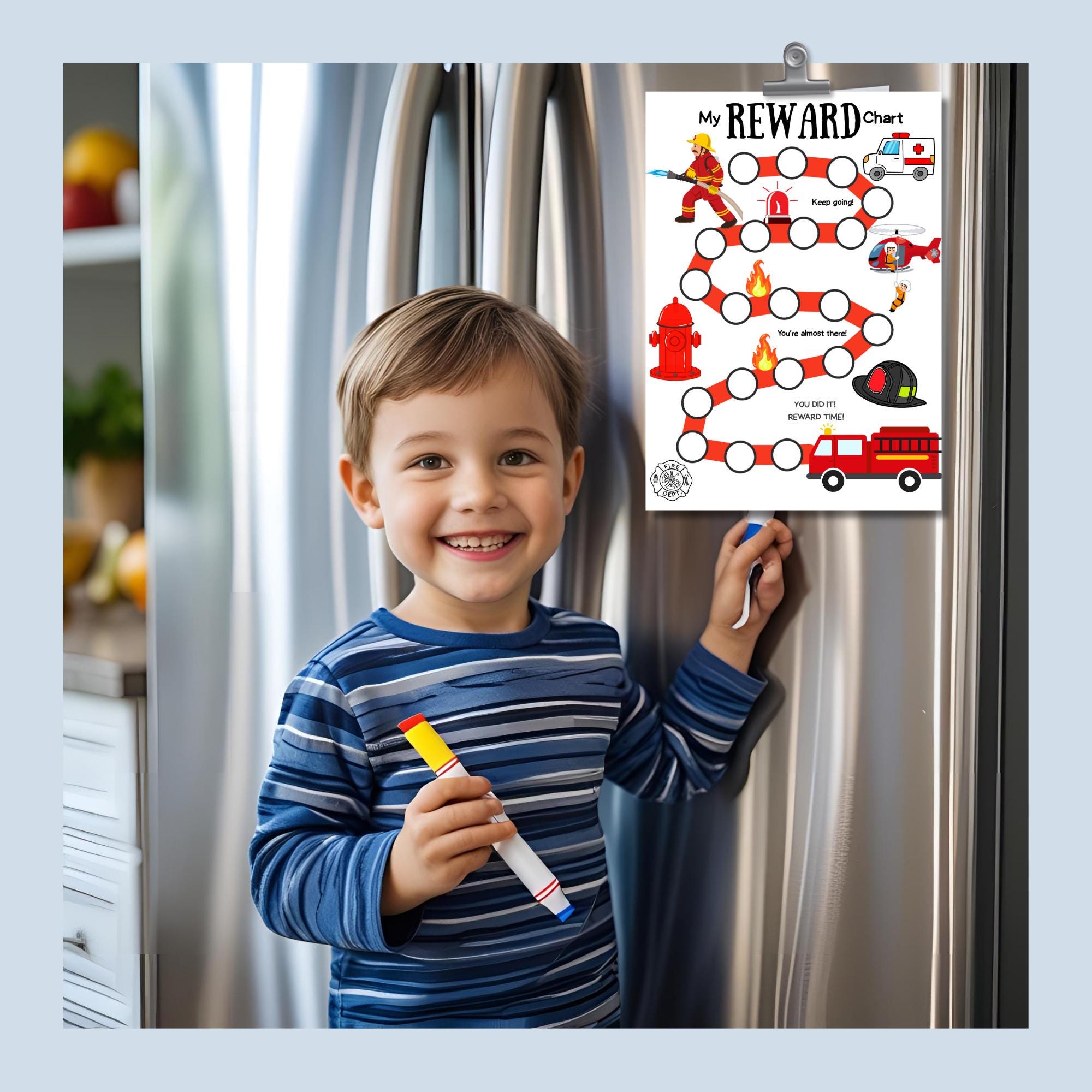 Firefighter Potty Training Chart & Certificate: Fun Toddler Reward (PDF ...