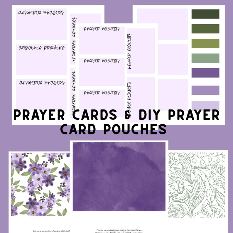 2026 Prayer Board Kit: Purple Printable Prayer Requests, Scripture ...