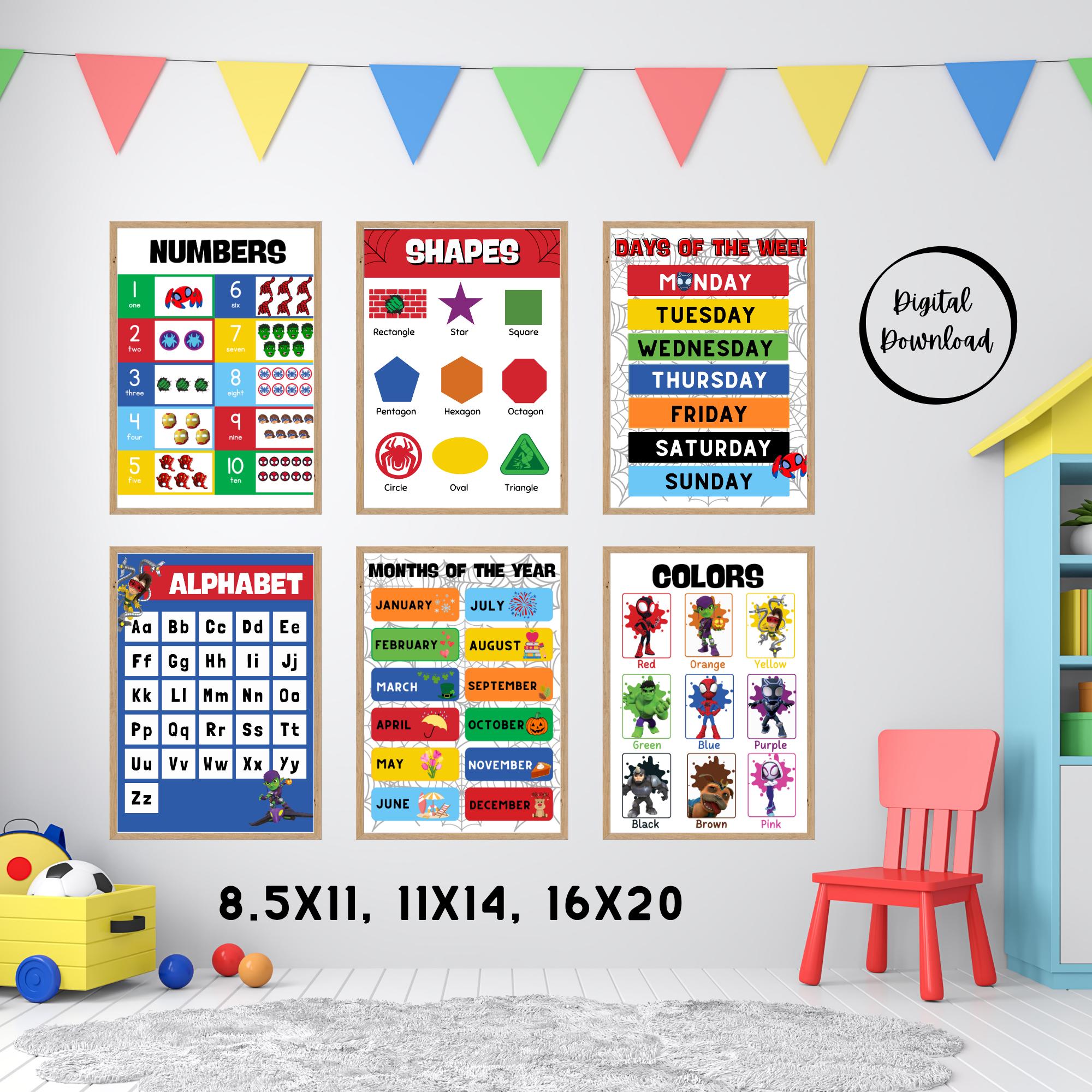 Superhero Educational Posters: Web Hero Theme - Learning Printables ...