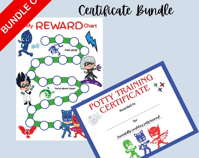 Super Hero Potty Chart for Boys | Instant Download | Sticker Reward ...