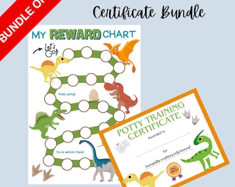 Dinosaur Potty Training Chart: Kids Reward Sticker Chart (PDF ...