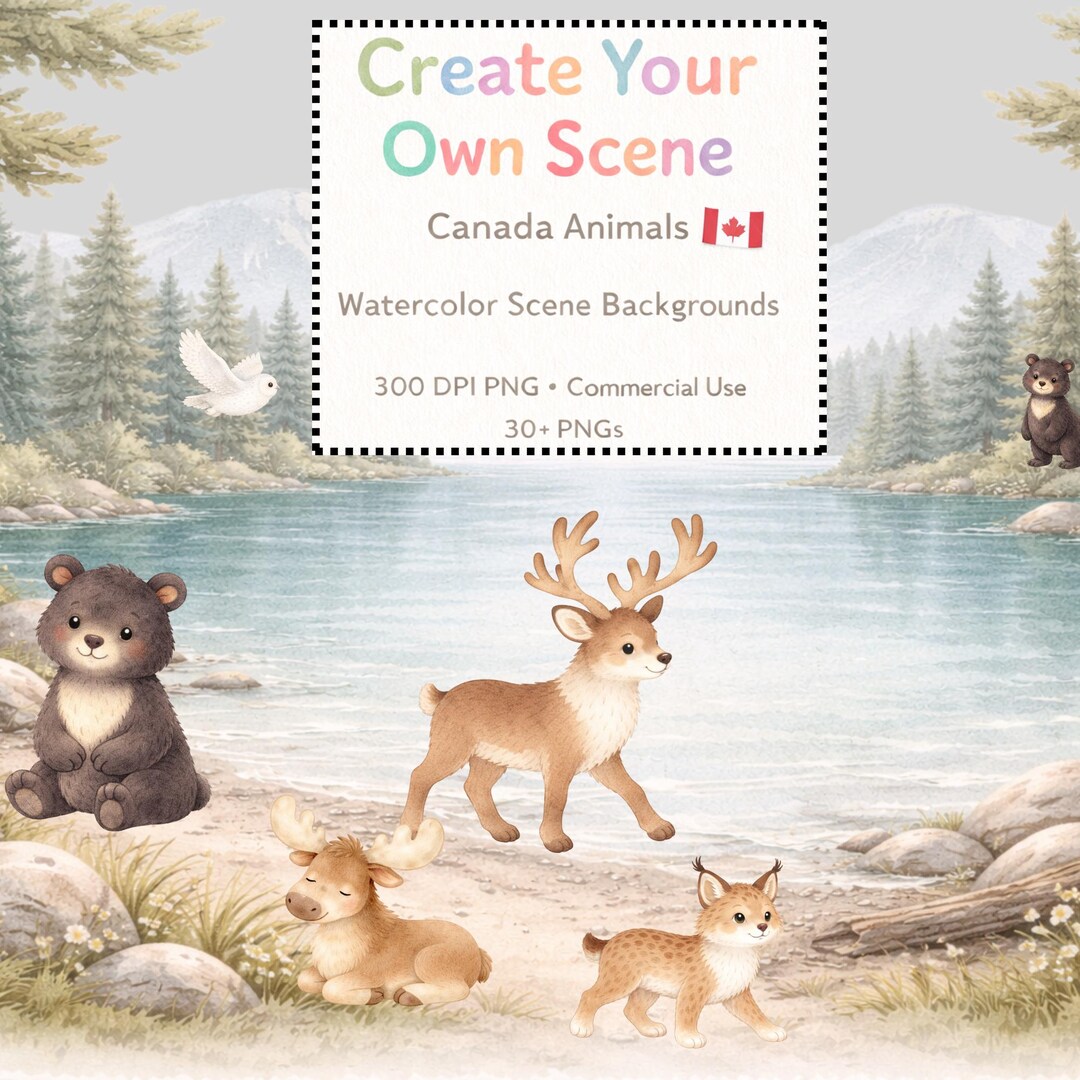 Create Your Own Scene Canada Edition – Watercolor Canada Scene ...