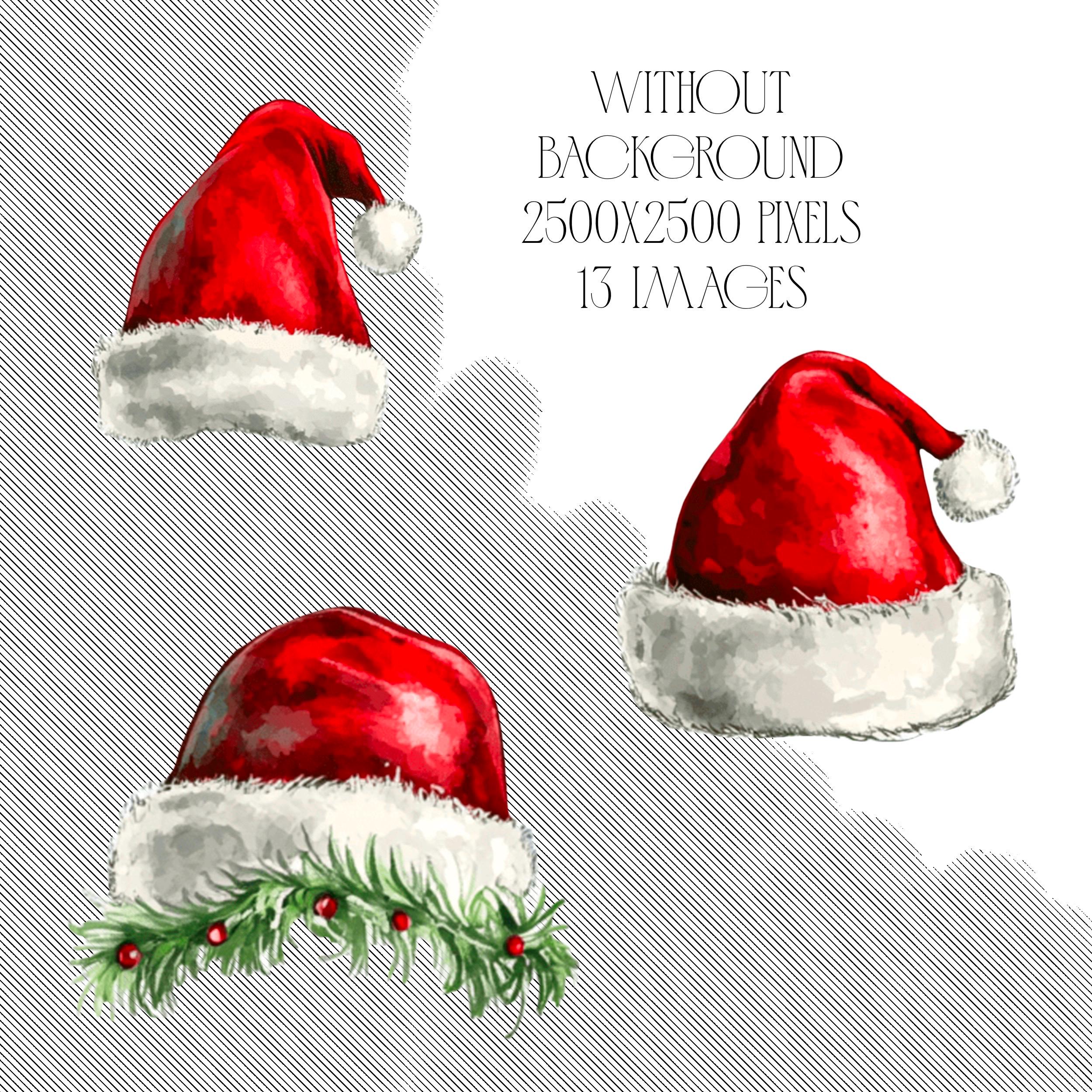 Santa Hat Clipart, Santa Hat Png, Christmas Clipart, Santa Claus, Red ...