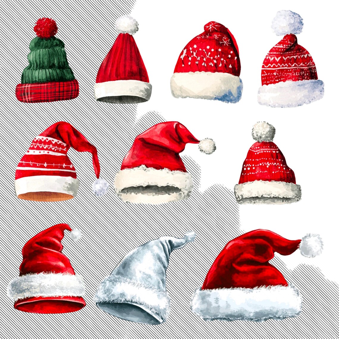 Santa Hat Clipart, Santa Hat Png, Christmas Clipart, Santa Claus, Red ...