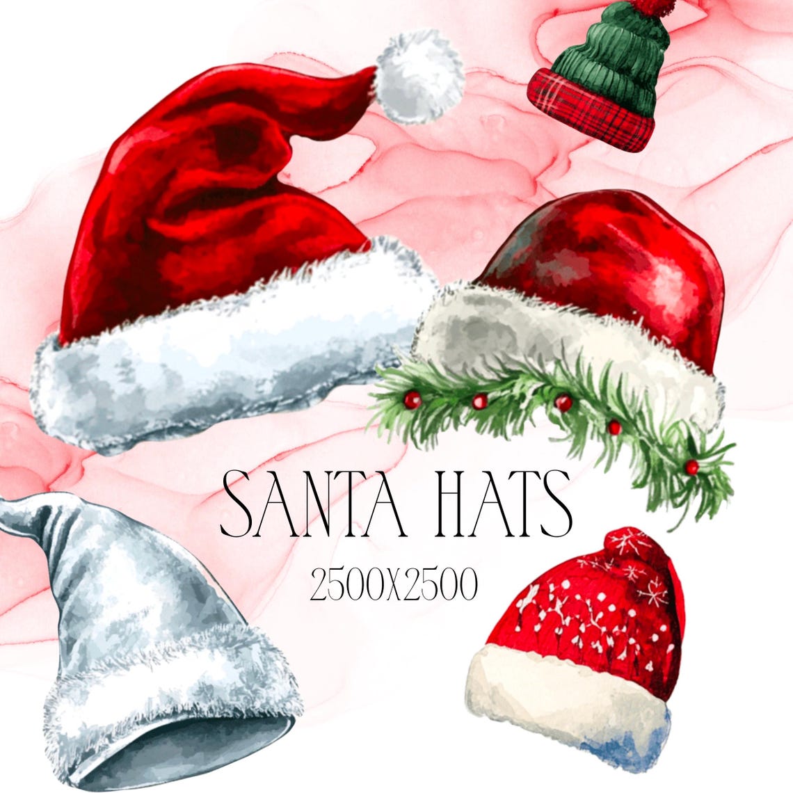 Santa Hat Clipart, Santa Hat Png, Christmas Clipart, Santa Claus, Red ...