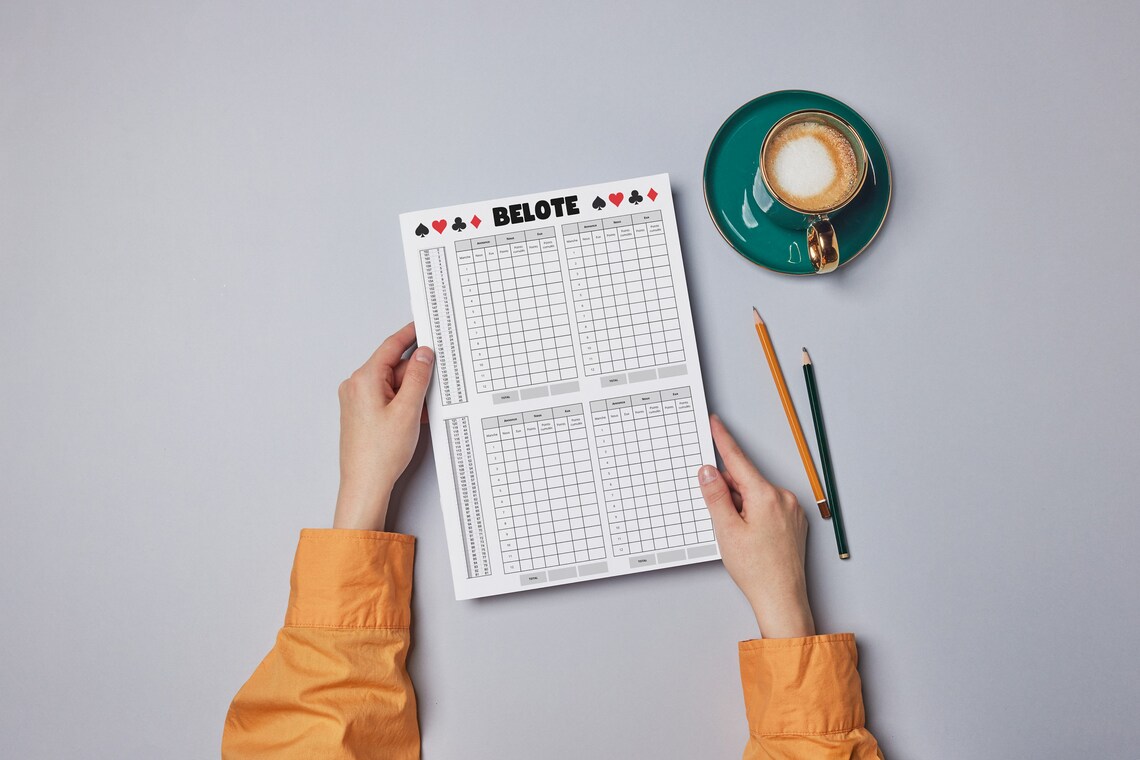 PDF Imprimable pour Compter les Points à la Belote - Etsy France