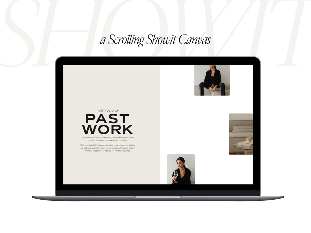 Showit Template With Commercial License | Scrolling Portfolio Canvas | Website Template for ...