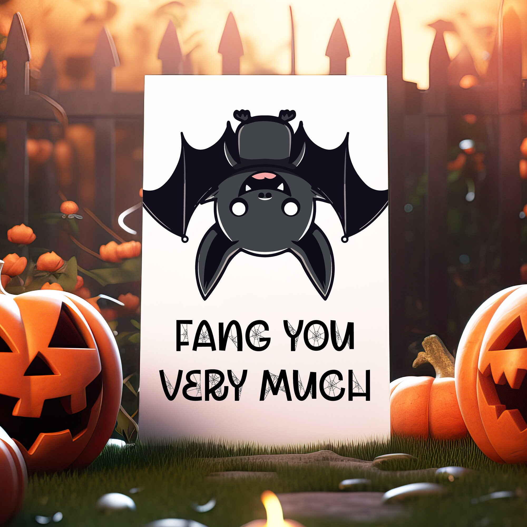 Fang You Very Much: Printable Digital Card for Halloween — A Risqué ...