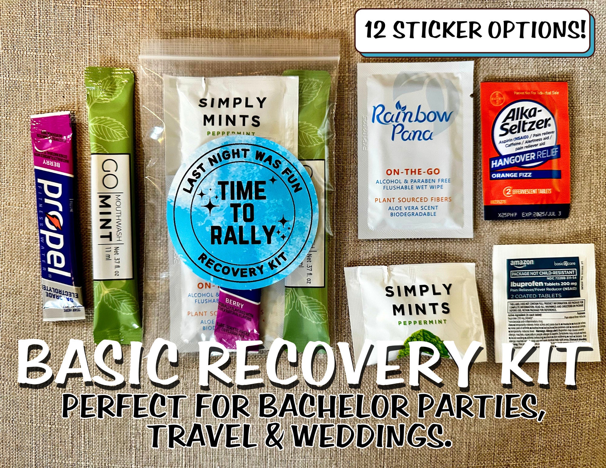 Hangover Kit, Recovery Kit, Essentials Kit, Bach Party Favors, Girls ...