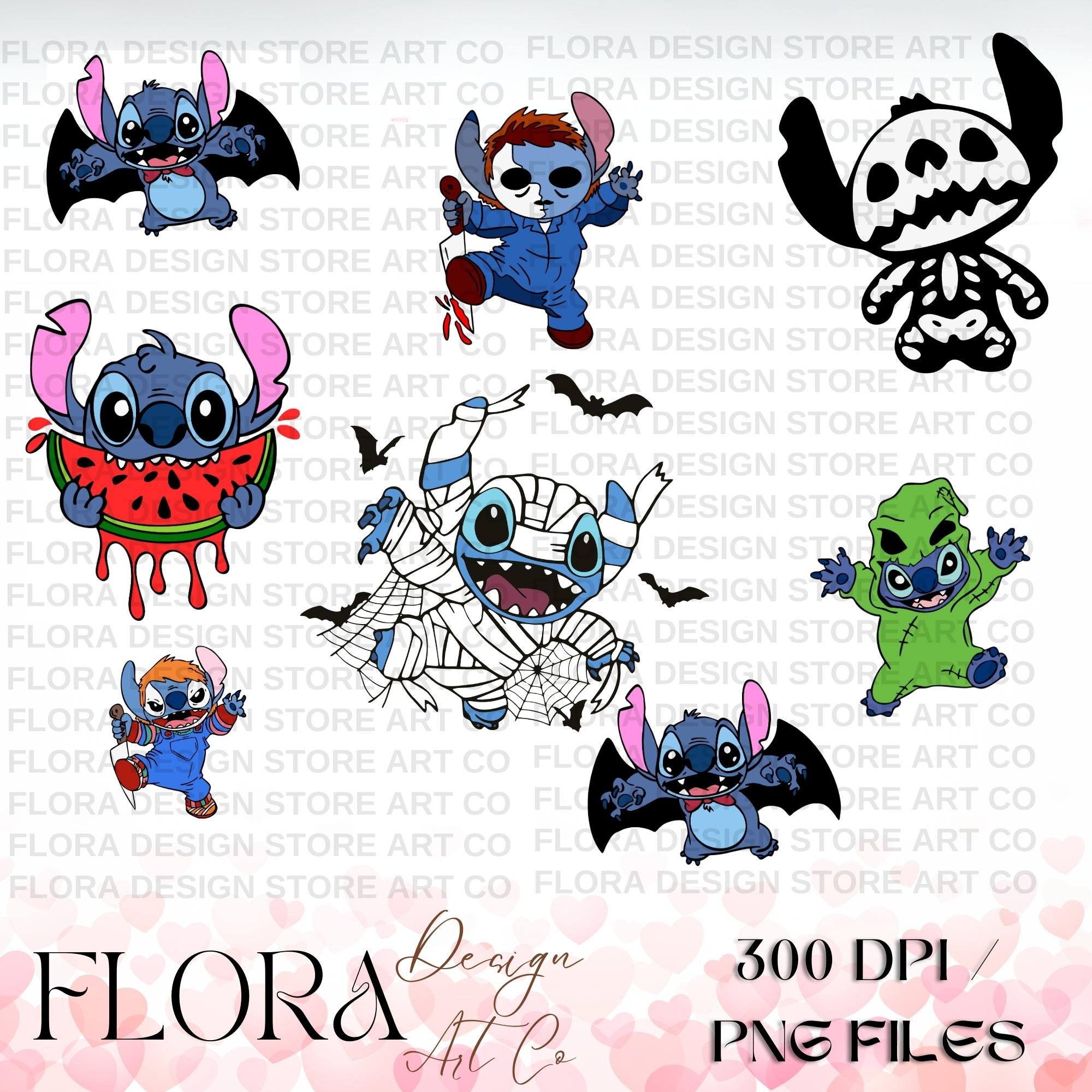 Stitch Horror PNG Stitch Halloween Watercolor PNG for Cricut - Etsy