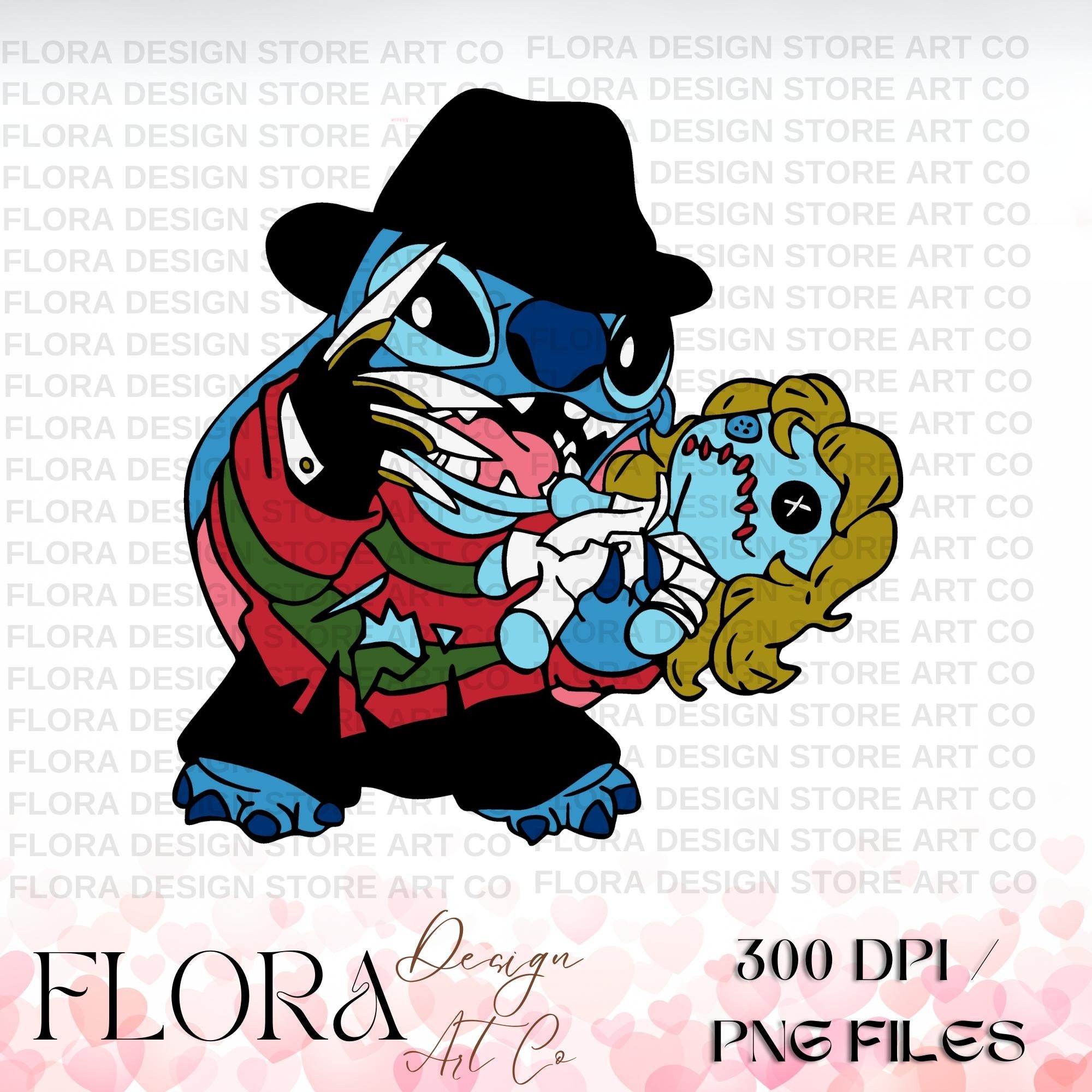 Stitch Horror PNG Stitch Halloween Watercolor PNG for Cricut - Etsy