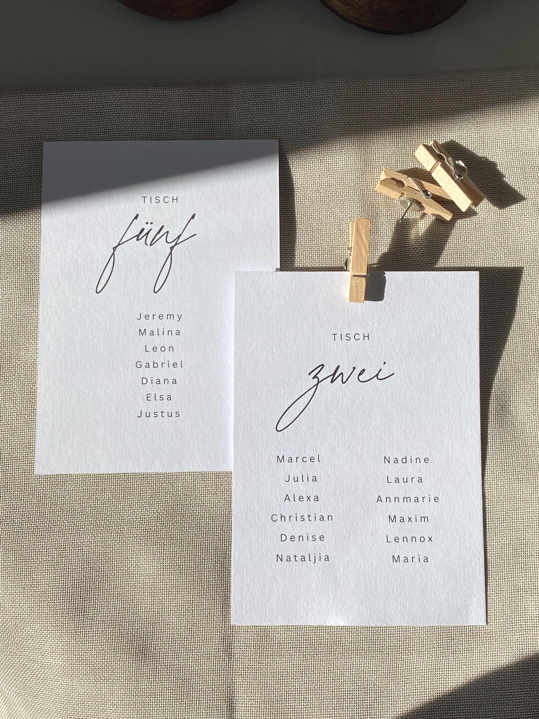 Table Numbers Name Tags Seating Plan Table Decoration Personalized ...