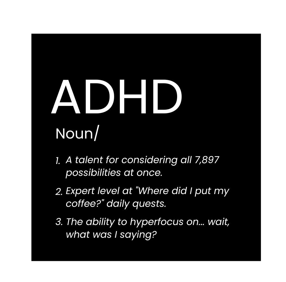 Adhd-inspired Art, Printable Poster, Mental Health Wall Decor, Office ...