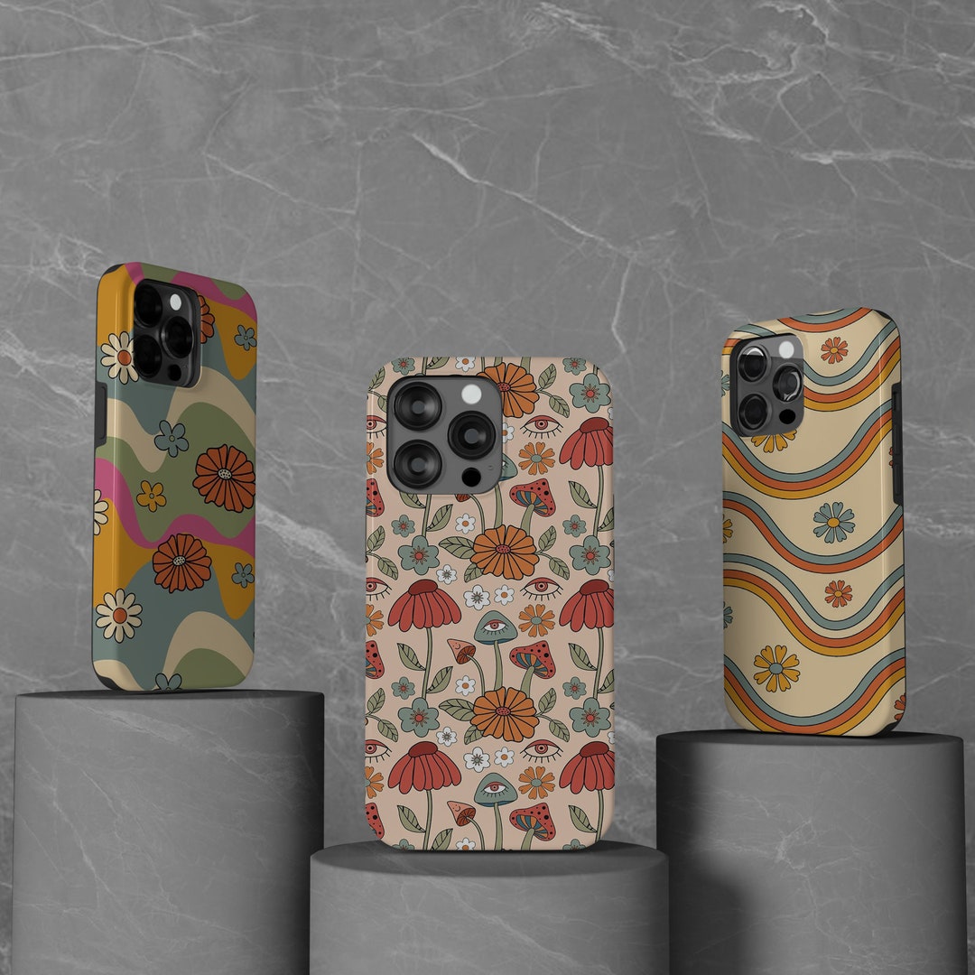 Retro 70s Groovy Design Custom Phone Cover for iPhone 15 14 13 - Etsy