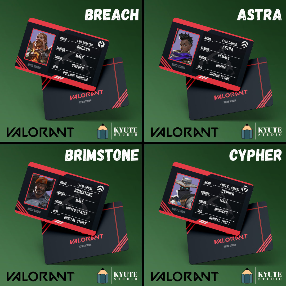 VALORANT ID Cards Photocards Pvc - Etsy Canada