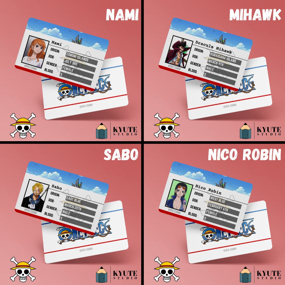 ONE PIECE ID Cards Photocards Pvc - Etsy