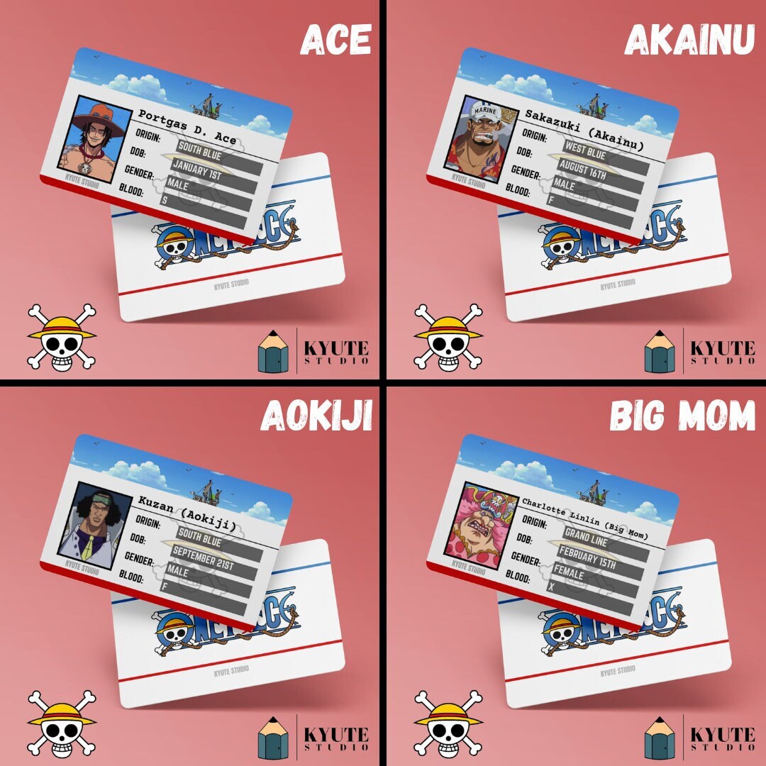ONE PIECE ID Cards Photocards Pvc - Etsy