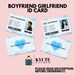 Boyfriend Girlfriend Custom ID CARD PVC - Etsy