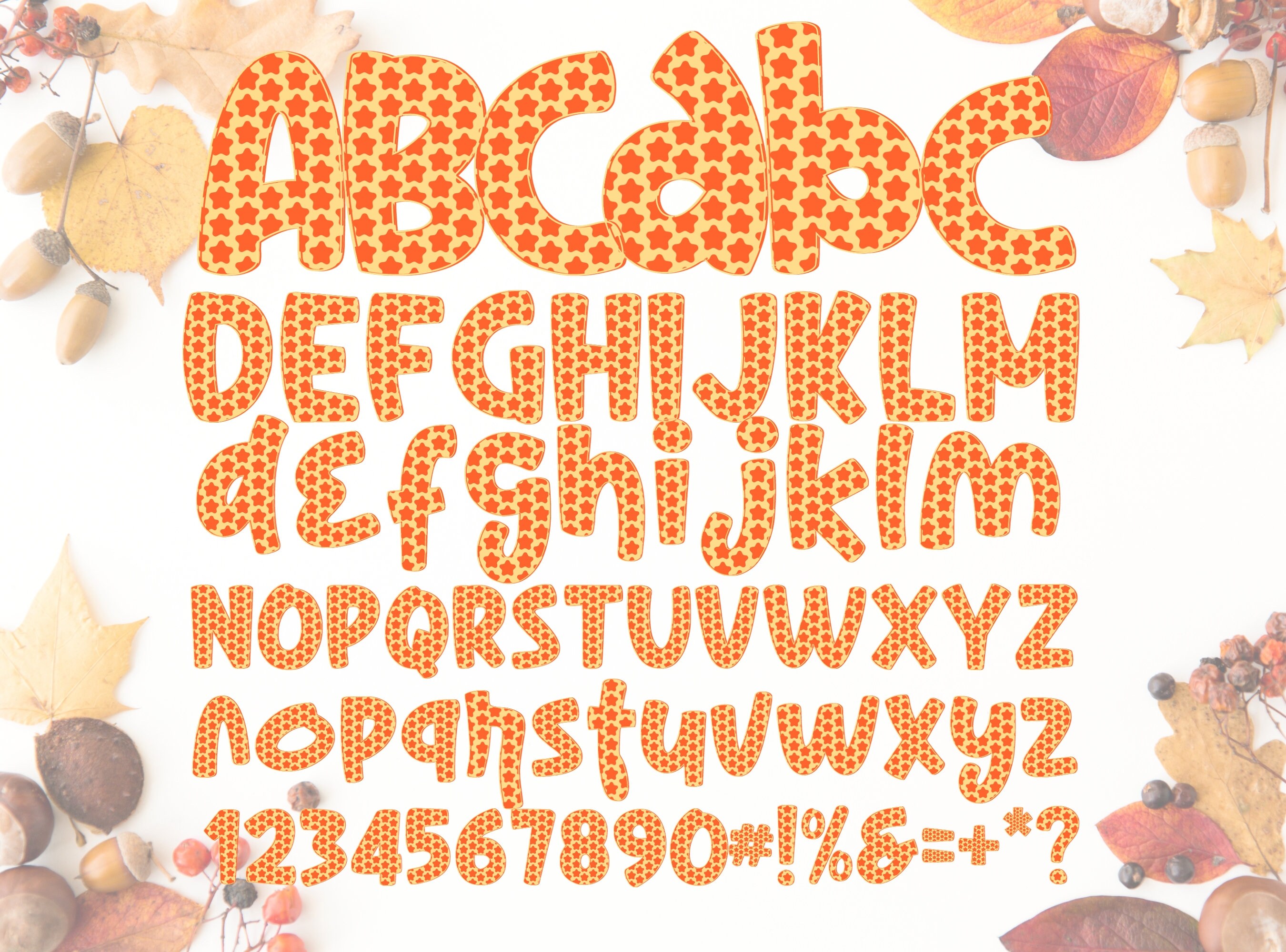 Plaid Doodle Letters Alphabet PNG Bundlethanksgiving - Etsy