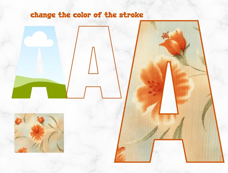 Fill Your Own Doodle Letters on CANVA With Commercial Use Allowed. Drag ...