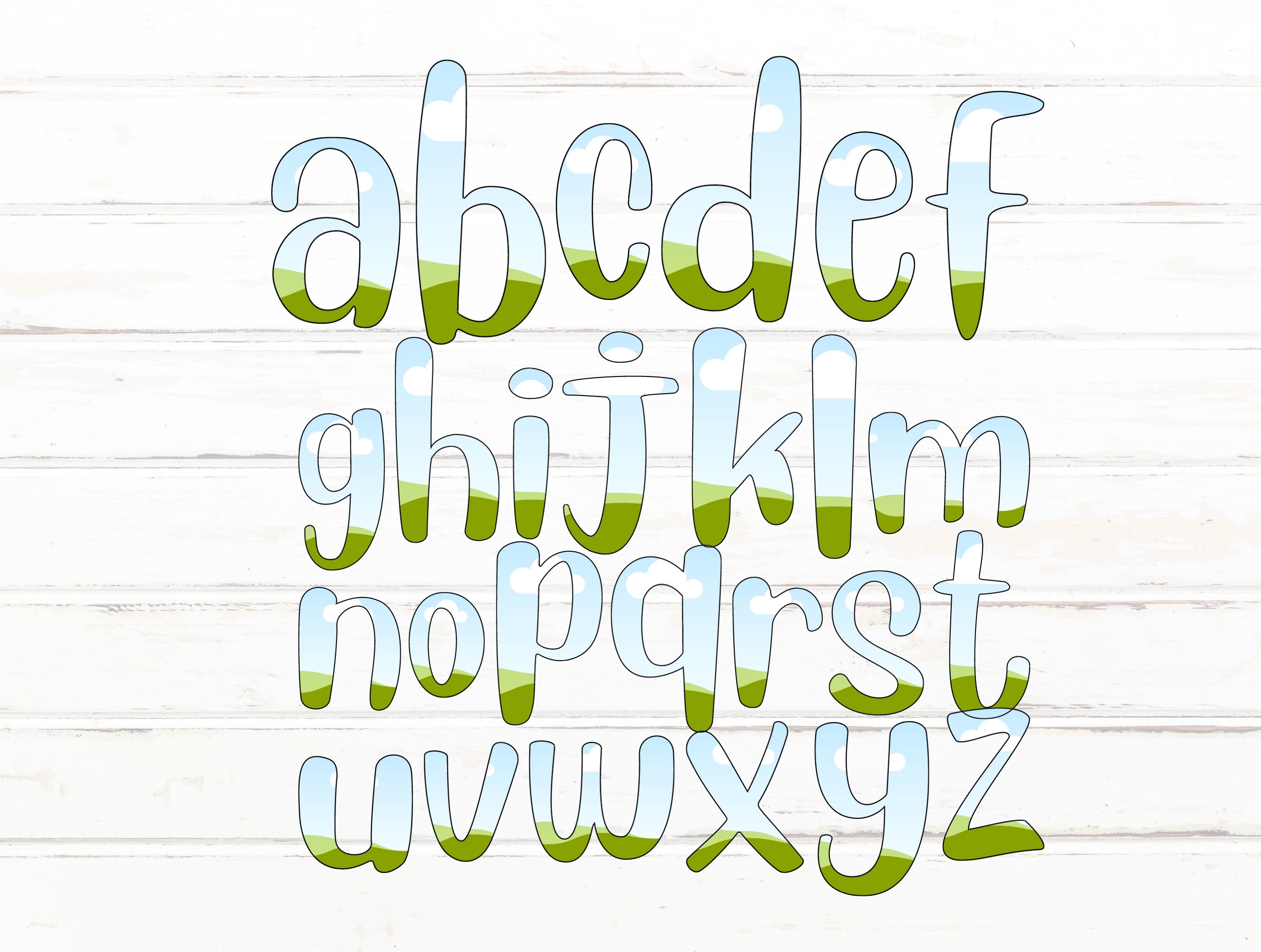 Fill Your Own Doodle Letters on CANVA With Commercial Use Allowed. Drag ...