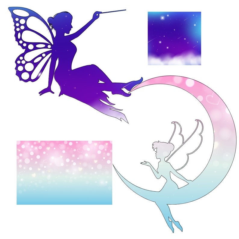 Fairy Canva Frame Template, Editable Silhouette (PDF) - Etsy