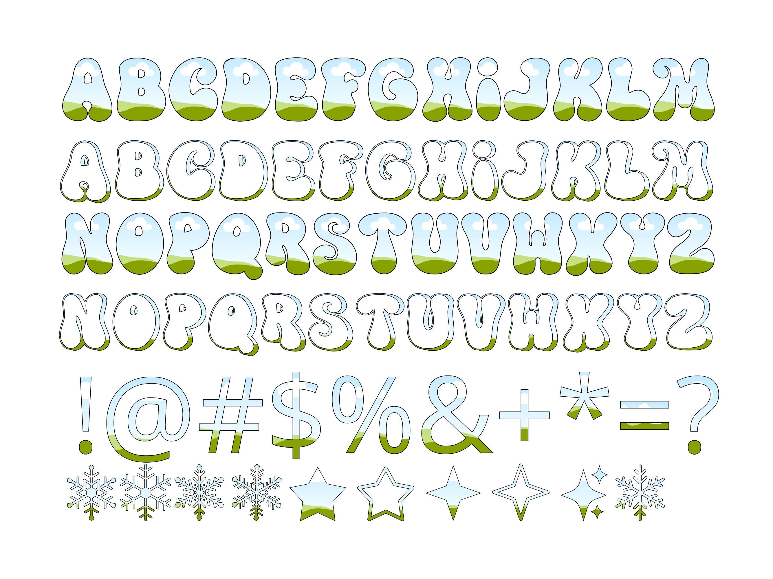 Fill Your Own Doodle Letters on CANVA With Commercial Use Allowed. Drag ...